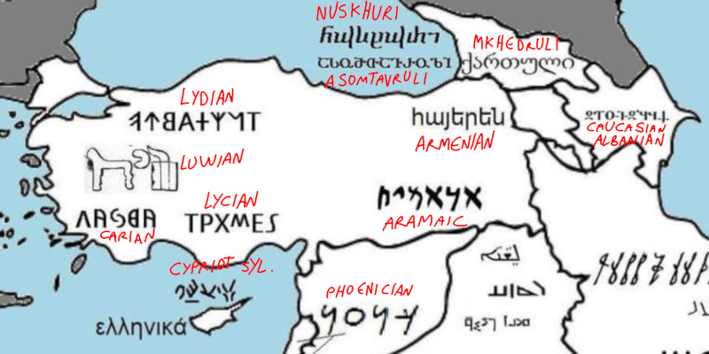 All scripts used in Middle East through history : r/MapPorn